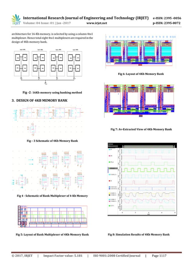 Design and Simulation of a 16kb Memory using Memory Banking technique | PDF