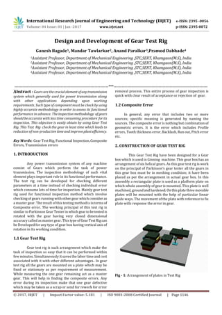 Design and Development of Gear Test Rig | PDF