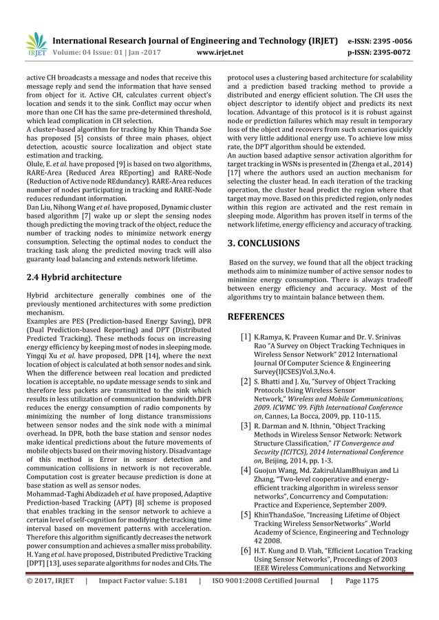 A survey on Object Tracking Techniques in Wireless Sensor Network | PDF | Internet of Things ...