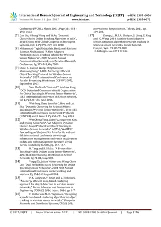 A survey on Object Tracking Techniques in Wireless Sensor Network | PDF | Internet of Things ...