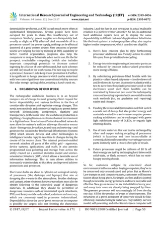 Run through of Resourceful and Sustainable Computing Source: Green Computing | PDF