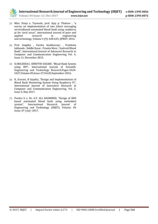 Automated Blood Bank System using Raspberry Pi | PDF | Operating ...
