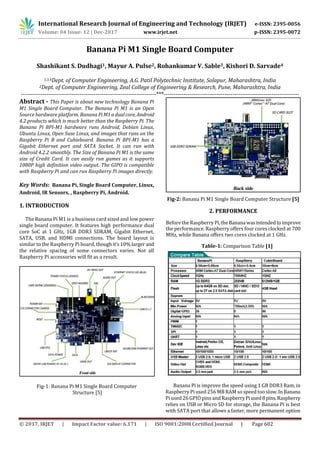 Banana Pi M1 Single Board Computer | PDF