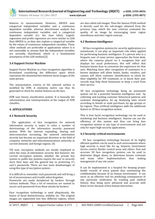 3D Face Recognition Technology in Network Security Applications | PDF