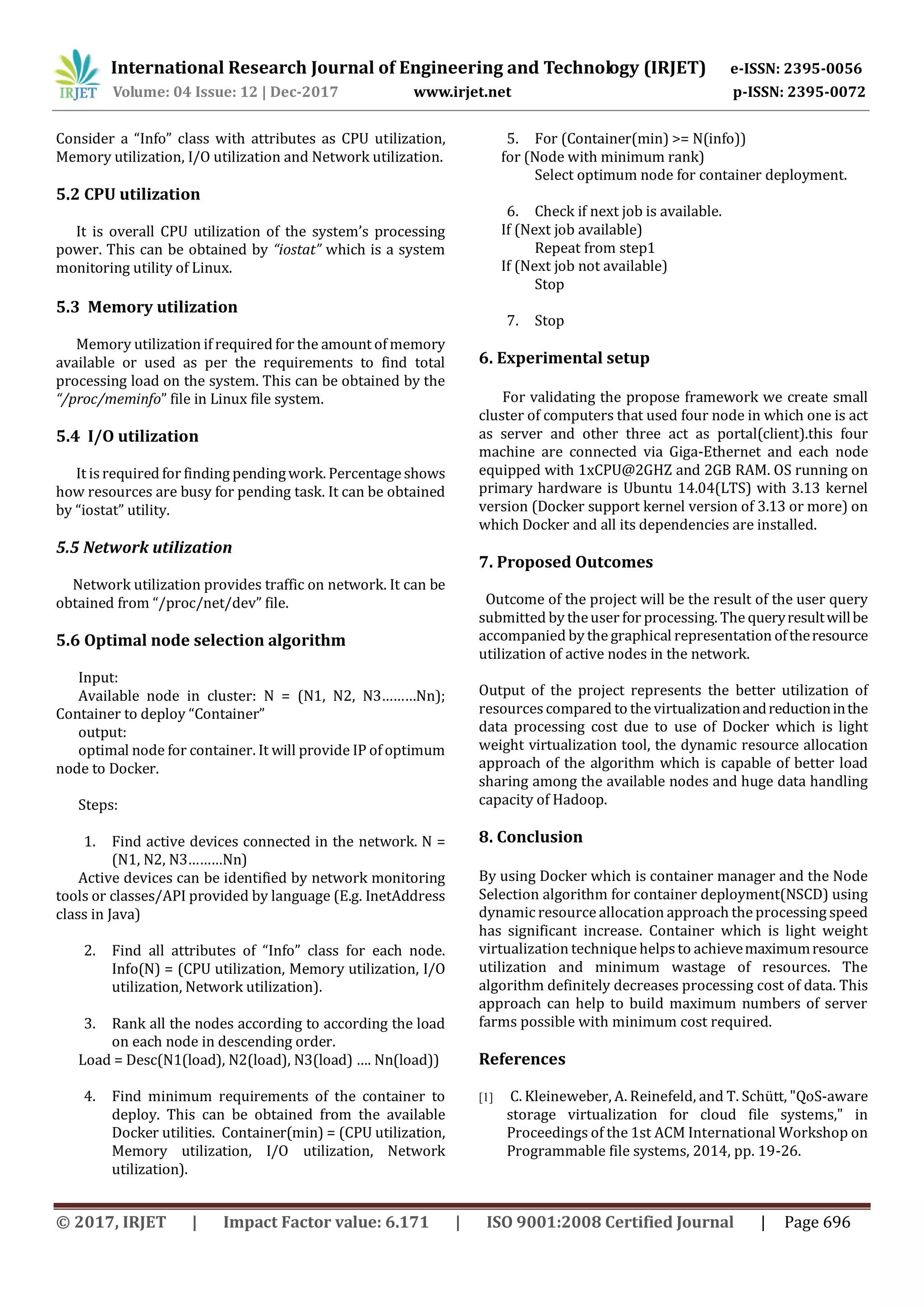 Dynamic Resource Allocation Algorithm Using Containers Pdf 1452