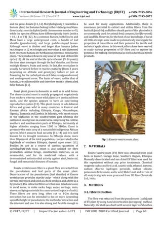 Chemical, Physical and Thermal Characterization of Ensete Ventricosum ...
