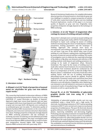 Analysis of Tensile Strength Properties for FG260 Welded Cast Iron : A ...
