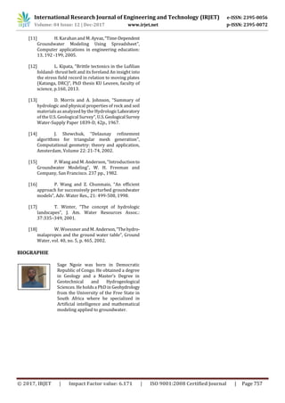 Implementation of a Finite Element Model to Generate Synthetic data for Open Pit’s Dewatering | PDF