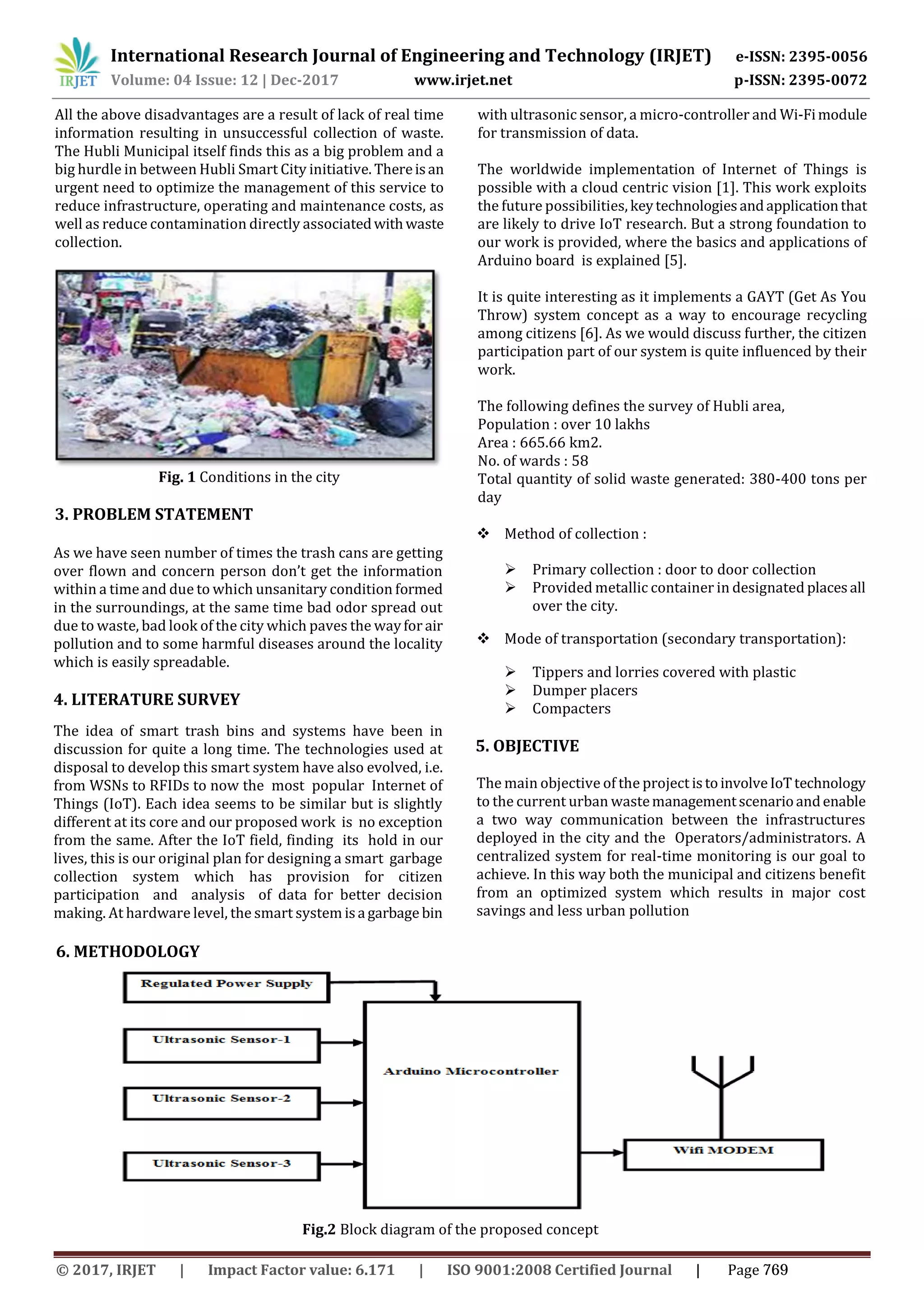IoT Based Smart Trash Bins – A Step Toward Smart City | PDF