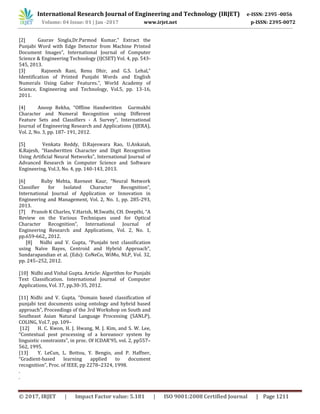 Comparison Analysis of Post- Processing Method for Punjabi Font | PDF | Web Development | Internet