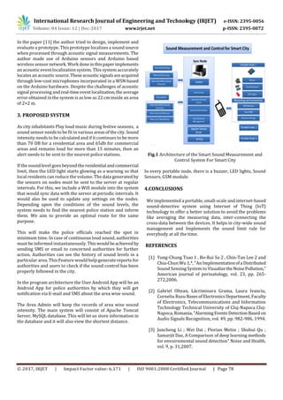 Smart Sound Measurement and Control System for Smart City | PDF