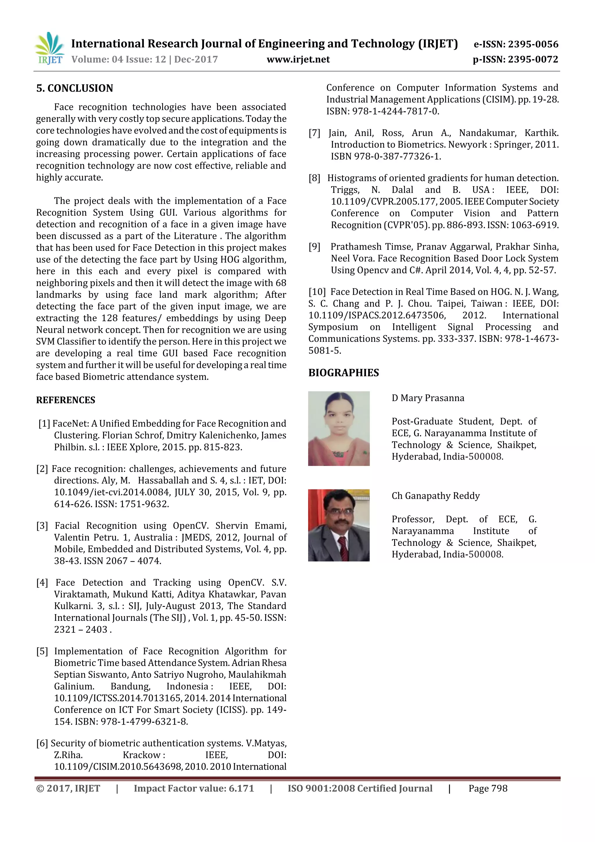 Development Of Real Time Face Recognition System Using Opencv Pdf