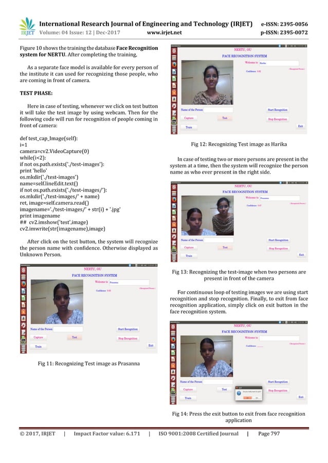 Development of Real Time Face Recognition System using OpenCV | PDF