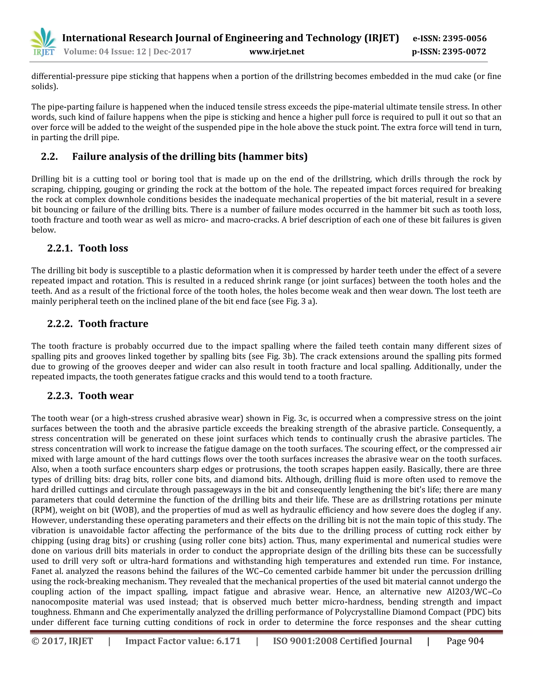 Field Failure Analysis of DTH Hammer Bit | PDF