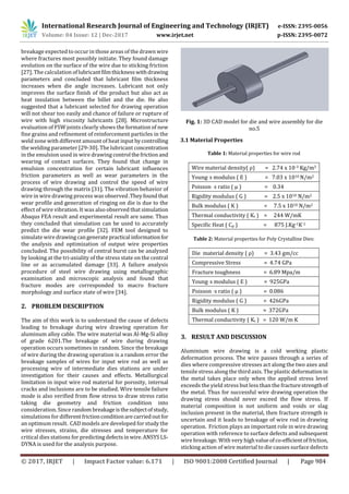 FEM Analysis of Stress Predication of Aluminum Wire Rod in Drawing ...