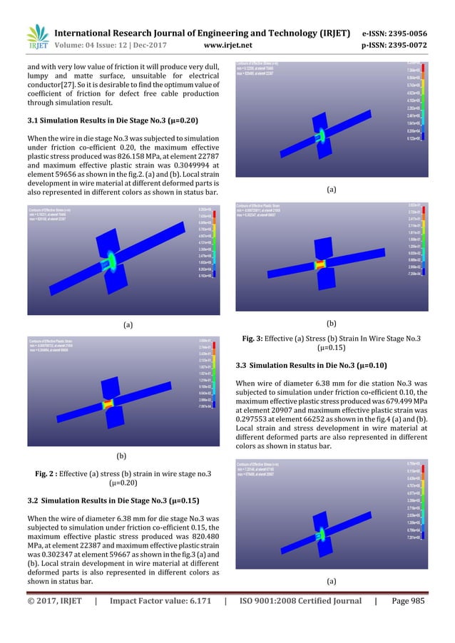 FEM Analysis of Stress Predication of Aluminum Wire Rod in Drawing Operation | PDF