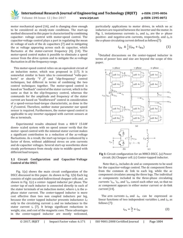 Use Of Modular Multilevel Cascade Inverter As A Method To Speed Sensorless Start Of An Induction