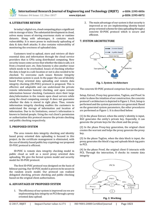 Proxy-Oriented Data Uploading & Monitoring Remote Data Integrity in Public Cloud | PDF