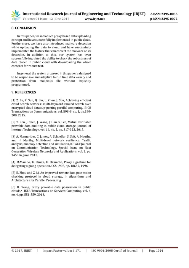 Proxy Oriented Data Uploading And Monitoring Remote Data Integrity In Public Cloud Pdf
