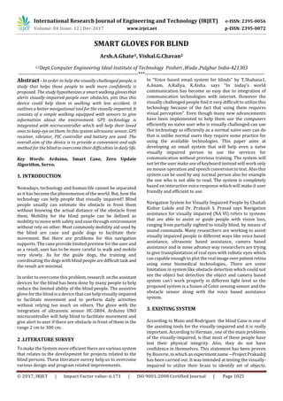 Smart Gloves for Blind | PDF | Email | Internet