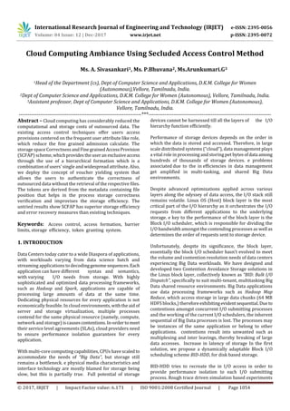 Cloud Computing Ambiance using Secluded Access Control Method | PDF