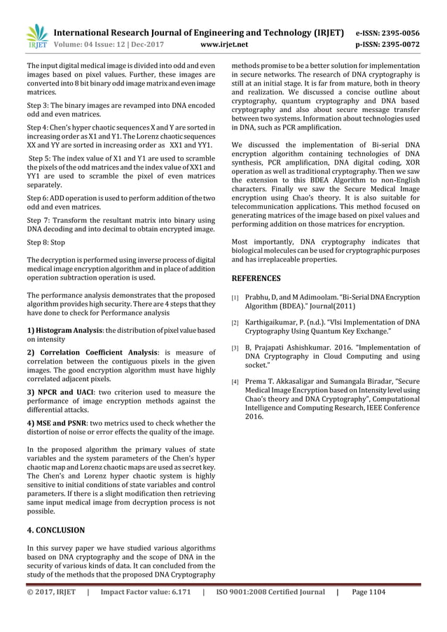 Survey of Different DNA Cryptography based Algorithms | PDF
