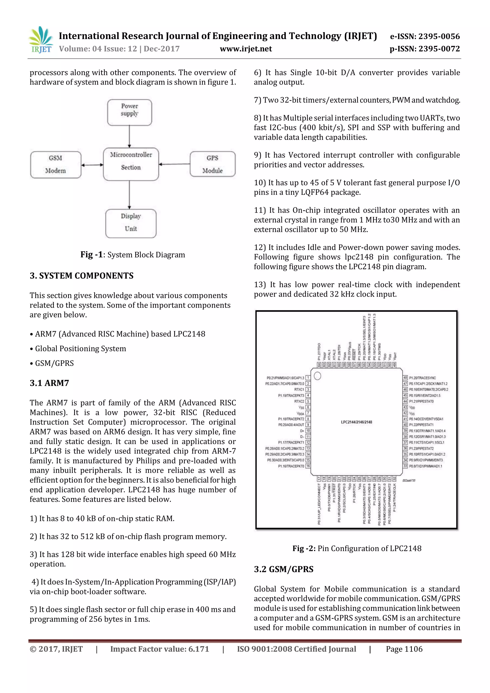 GPS Based Vehicle Location using ARM 7 LPC 2148 | PDF