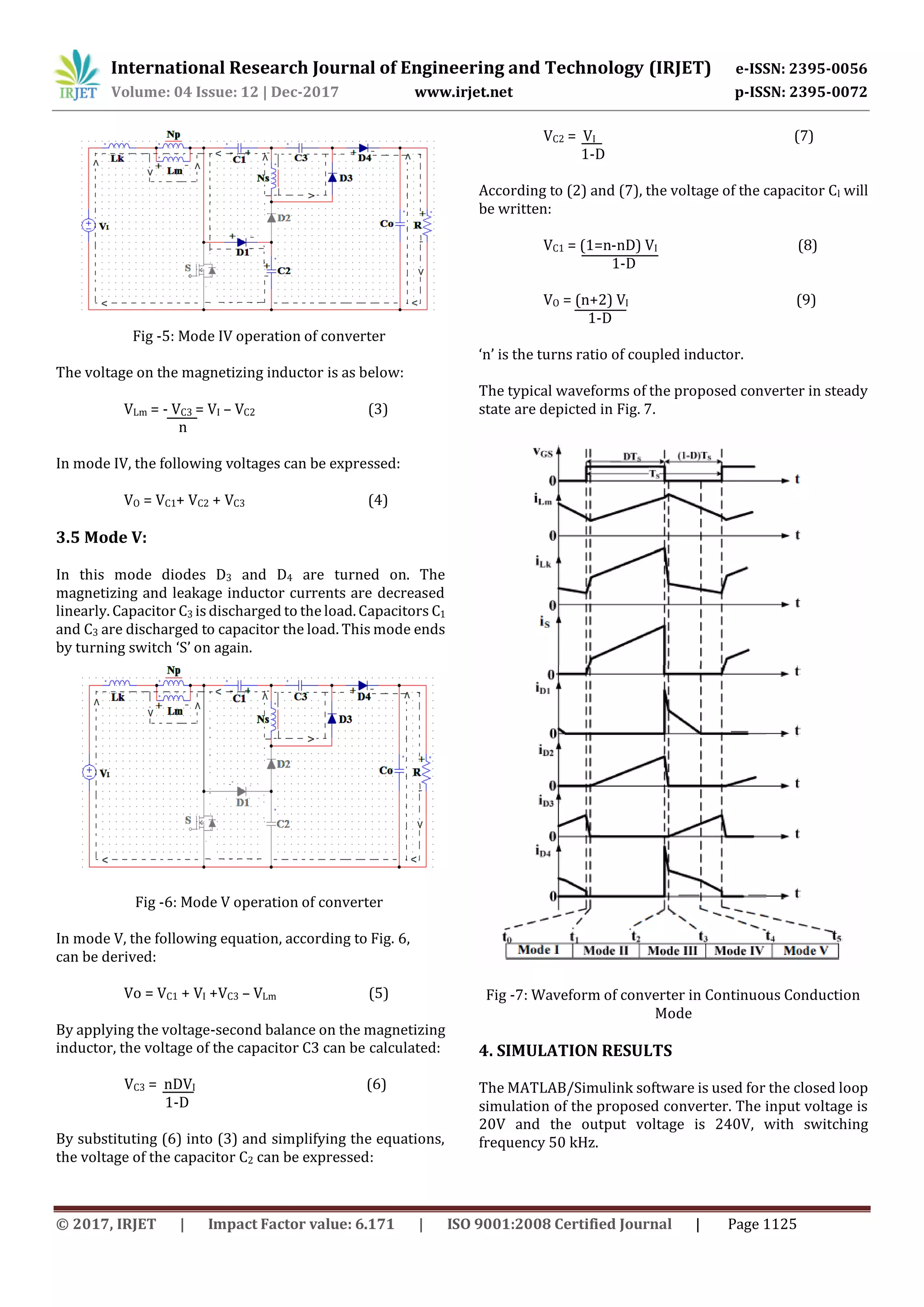 A High Gain Boost Converter For Pv Power System Applications Pdf