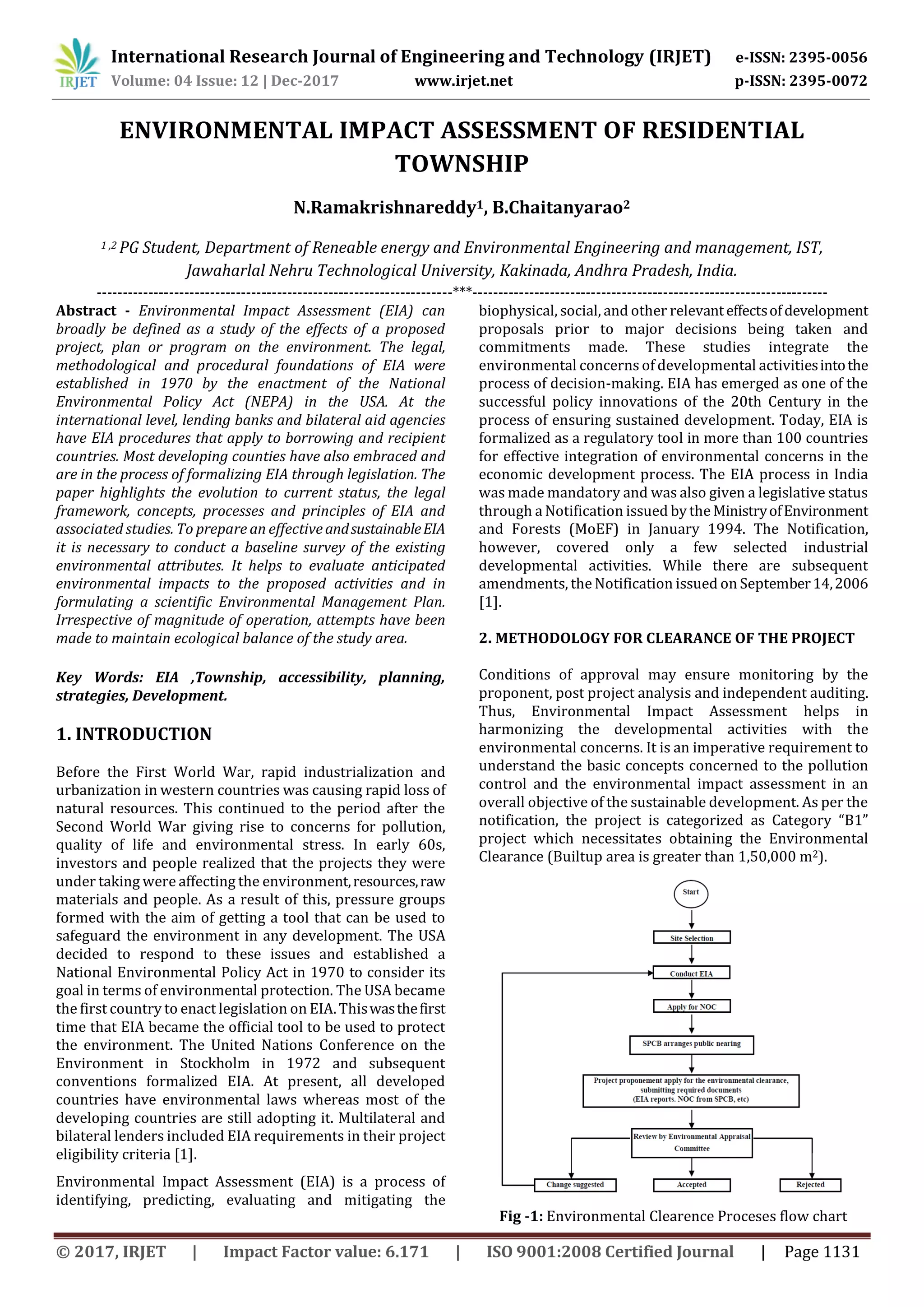 Environmental Impact Assessment of Residential Township | PDF