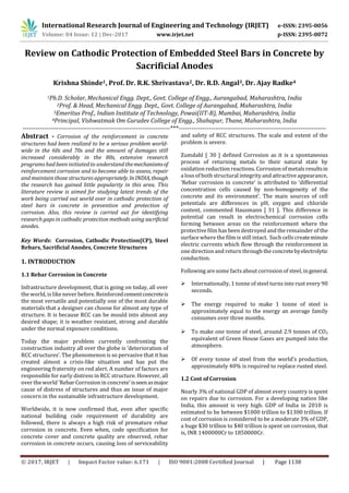 Review on Cathodic Protection of Embedded Steel Bars in Concrete by ...