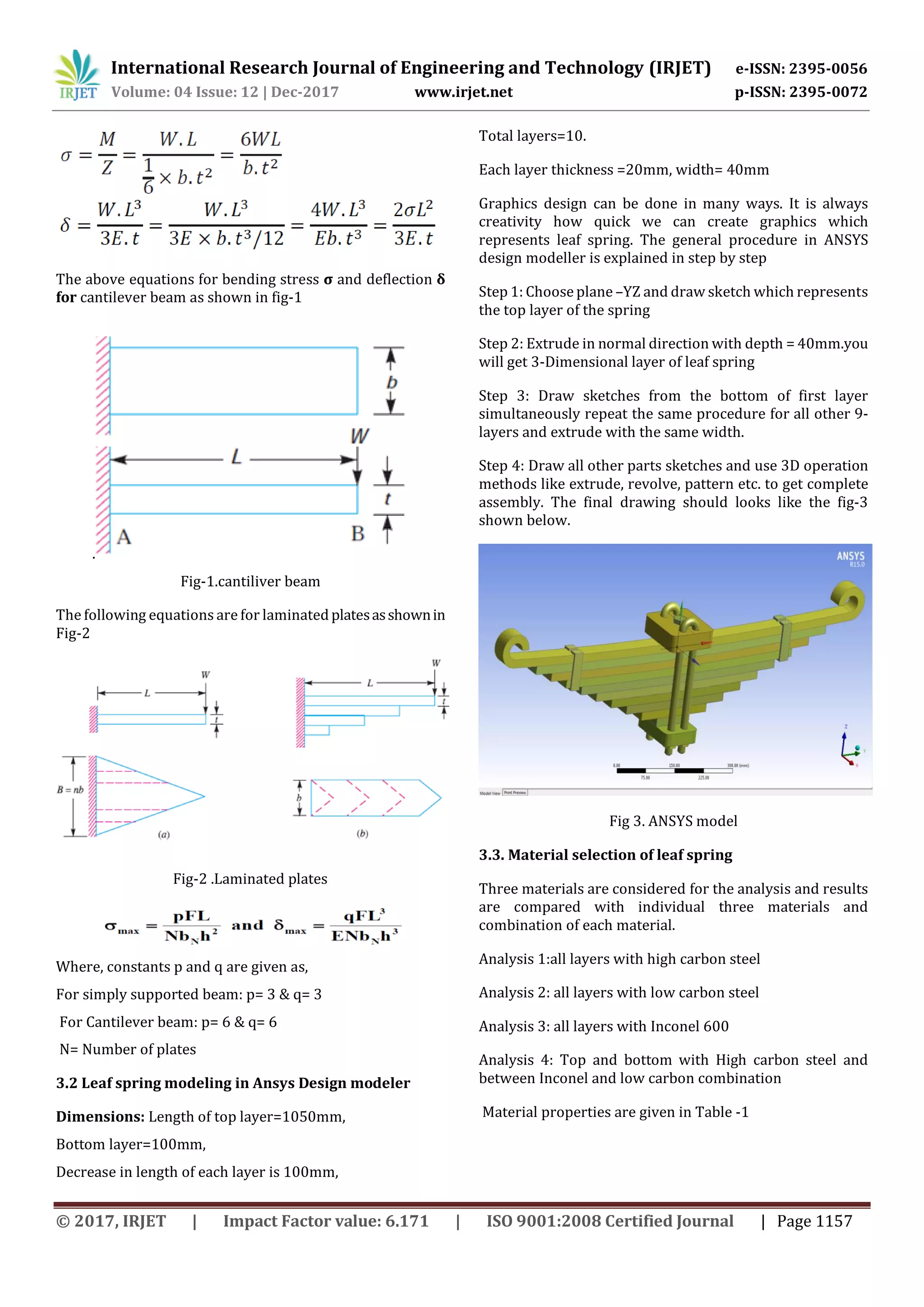 Modelling and Structural Analysis of Leaf Spring using Finite Element Method | PDF