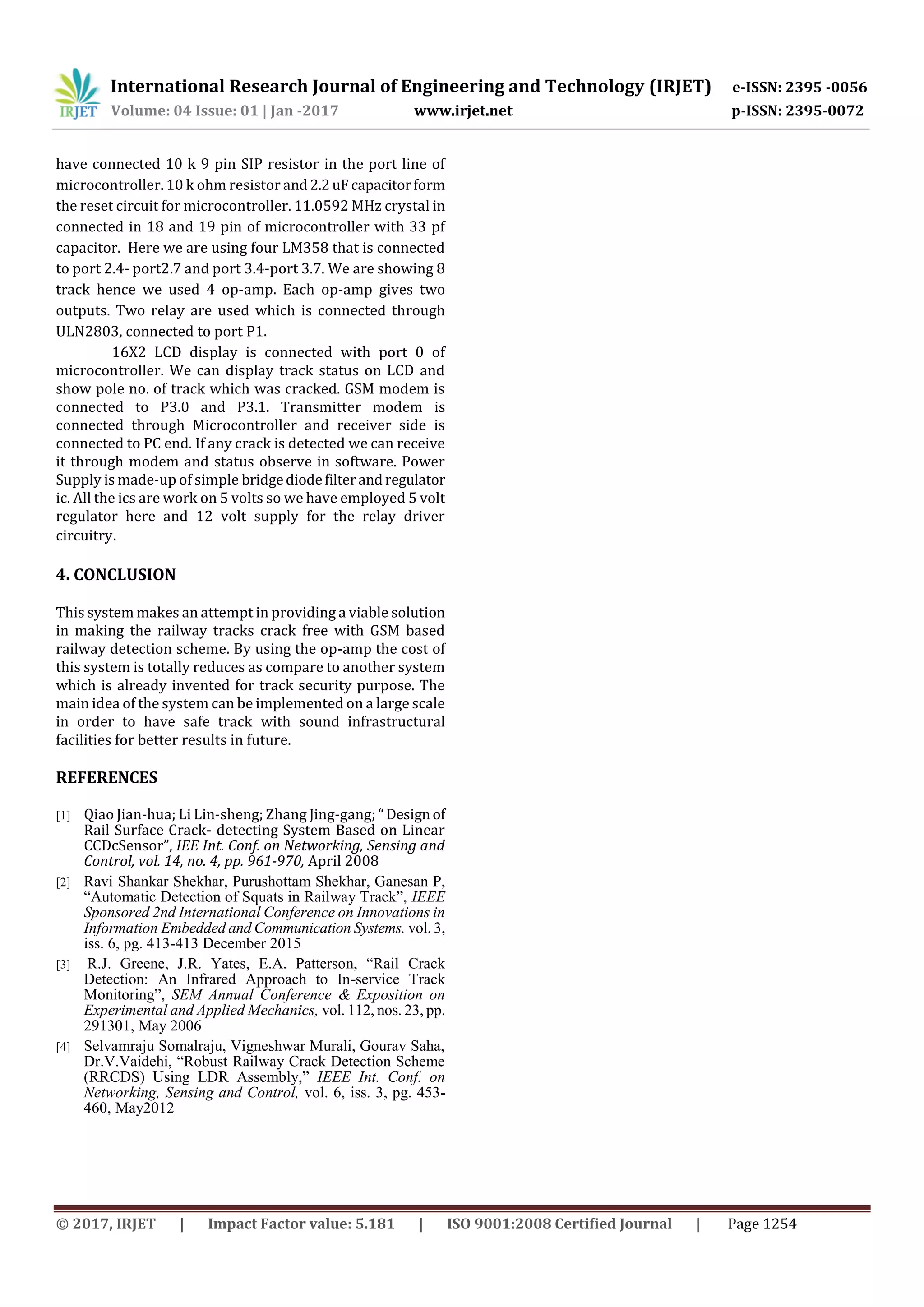 Railway track crack detection based on GSM technique | PDF