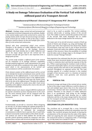 A Study on Damage Tolerance Evaluation of the Vertical Tail with the Z ...