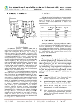 Speed control of single phase induction motor by android bluetooth | PDF