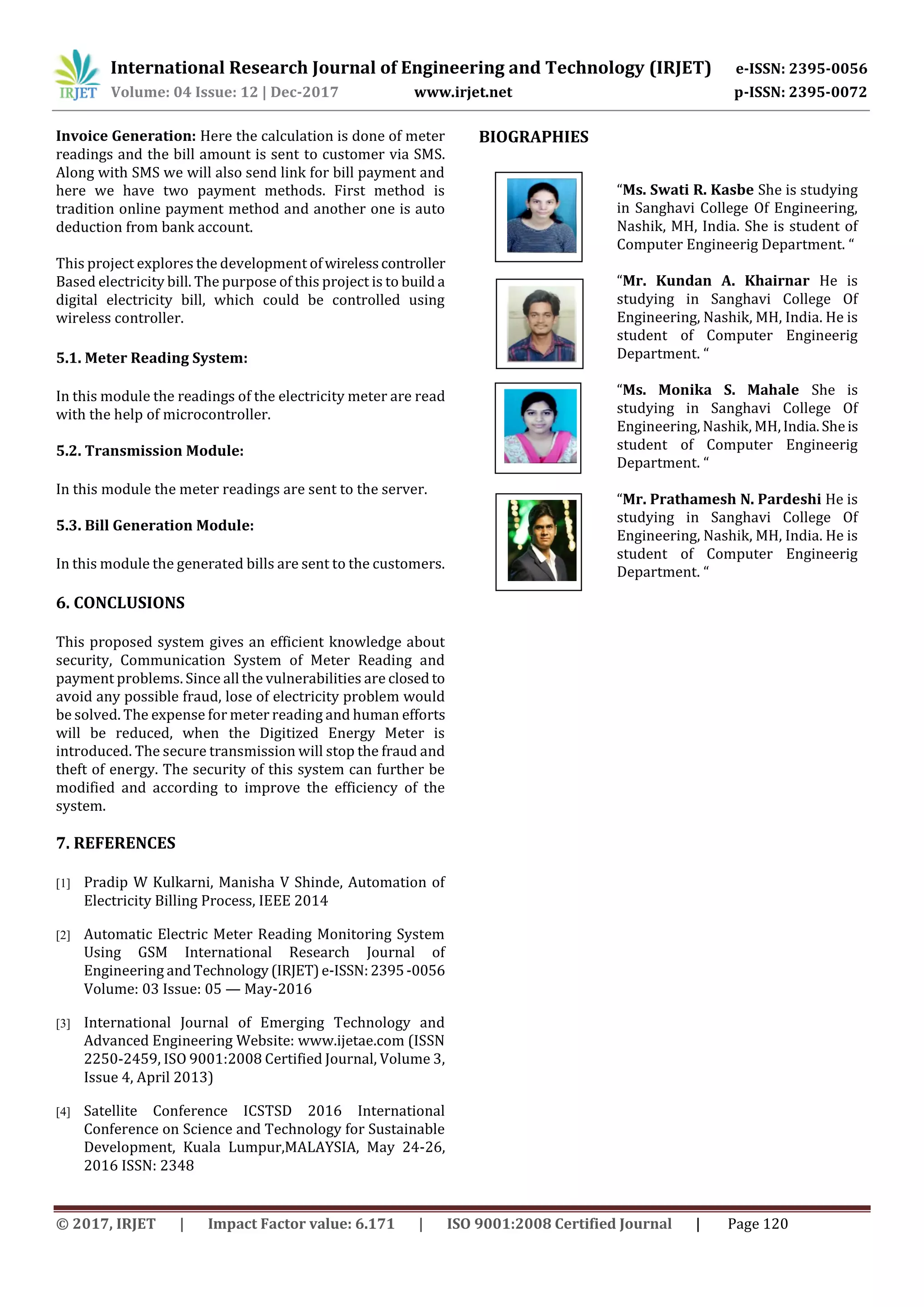 Digitized Meter and Invoice Generation | PDF | Internet of Things ...