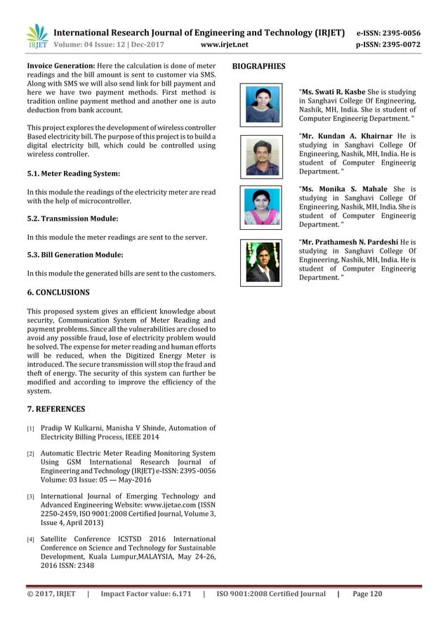 Digitized Meter and Invoice Generation | PDF | Internet of Things ...