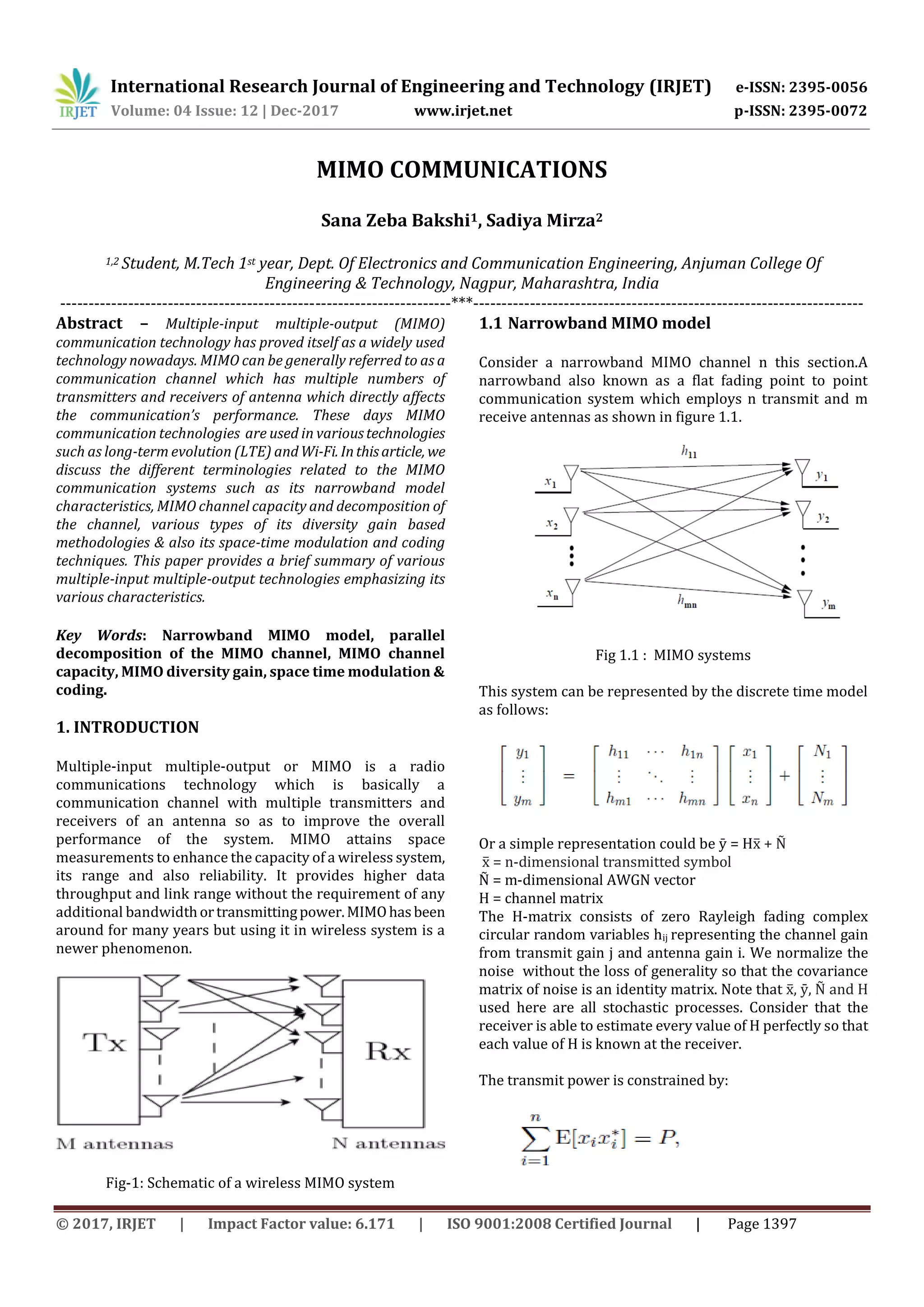 MIMO Communications | PDF