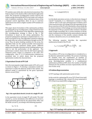 Ant Colony Optimization for Optimal Photovoltaic Array Reconfiguration ...