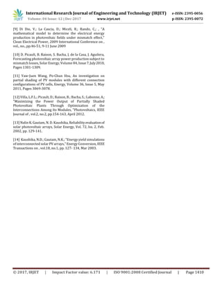 Ant Colony Optimization for Optimal Photovoltaic Array Reconfiguration under Partial Shading ...