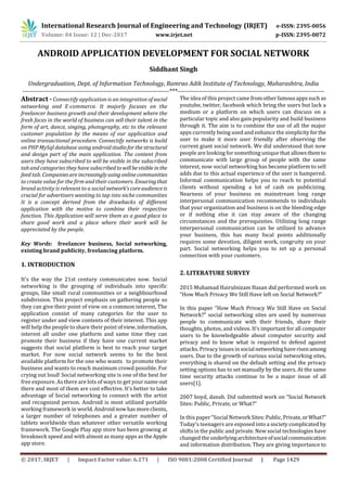 Android Application Development for Social Network | PDF