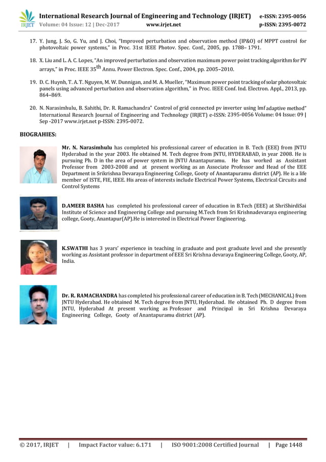 Optimal Control Strategy for a Solar Photovoltaic Power System using ...