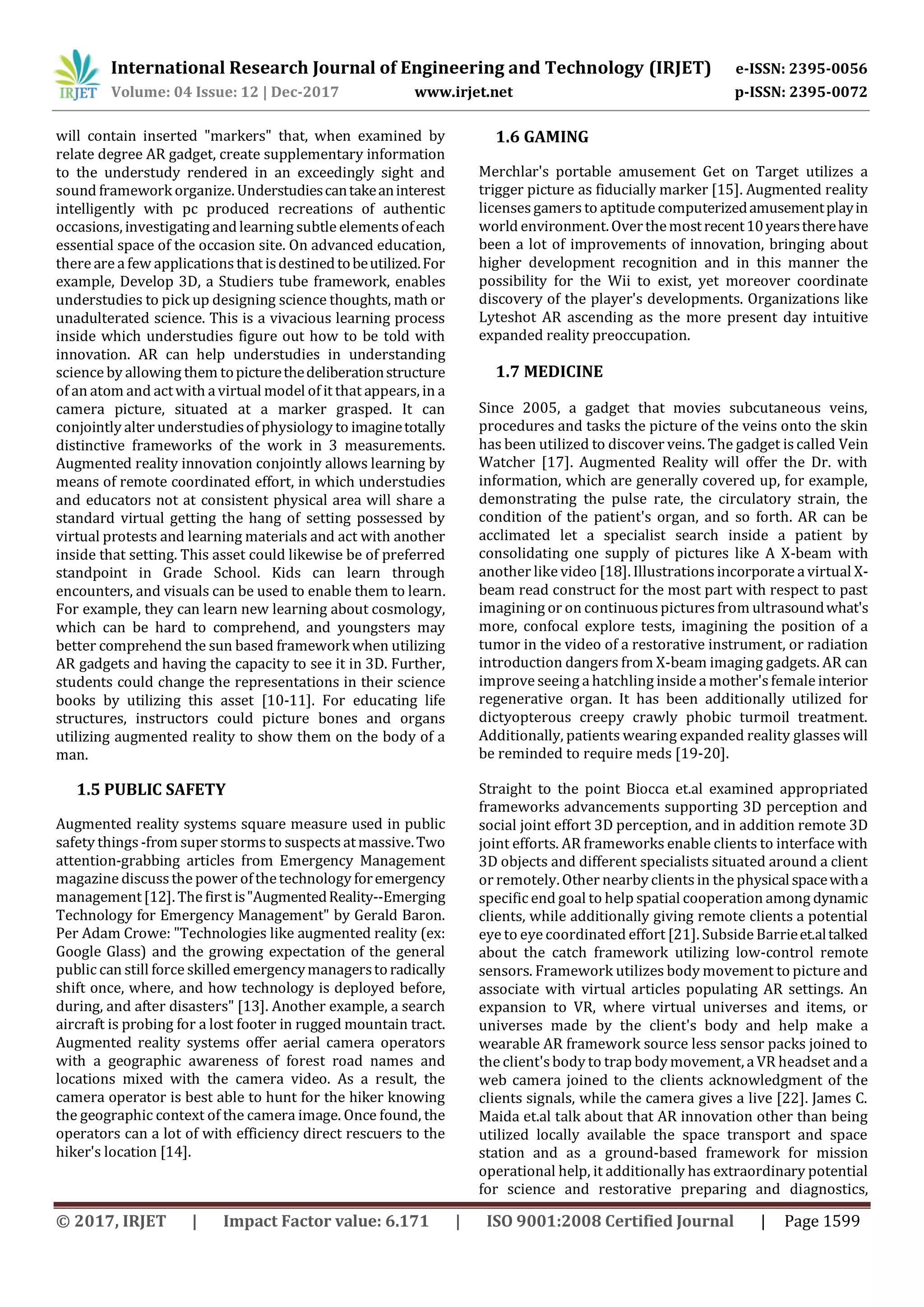 An Audit of Augmented Reality Technology Utilization | PDF