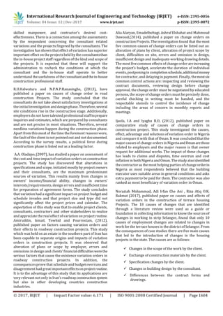 Critical Review on Causes and Effects of Variation Order on ...