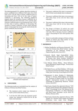 CFD Analysis of a Three Bladed H-Rotor of Vertical Axis Wind Turbine | PDF