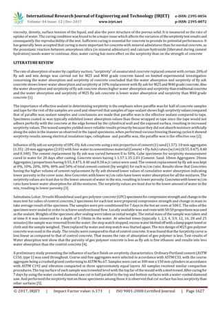 Variation of Sorptivity in Diverse Grades of Concrete Proportioned with ...