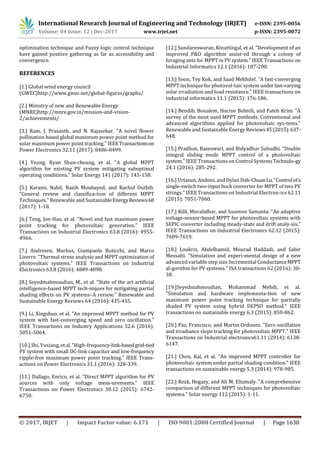 Comprehensive Review on Maximum Power Point Tracking Methods for SPV System | PDF