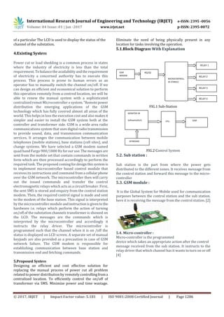 Remote Power Distribution System using GSM | PDF