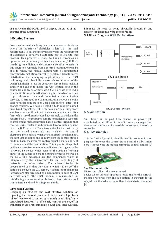 Remote Power Distribution System Using Gsm Pdf