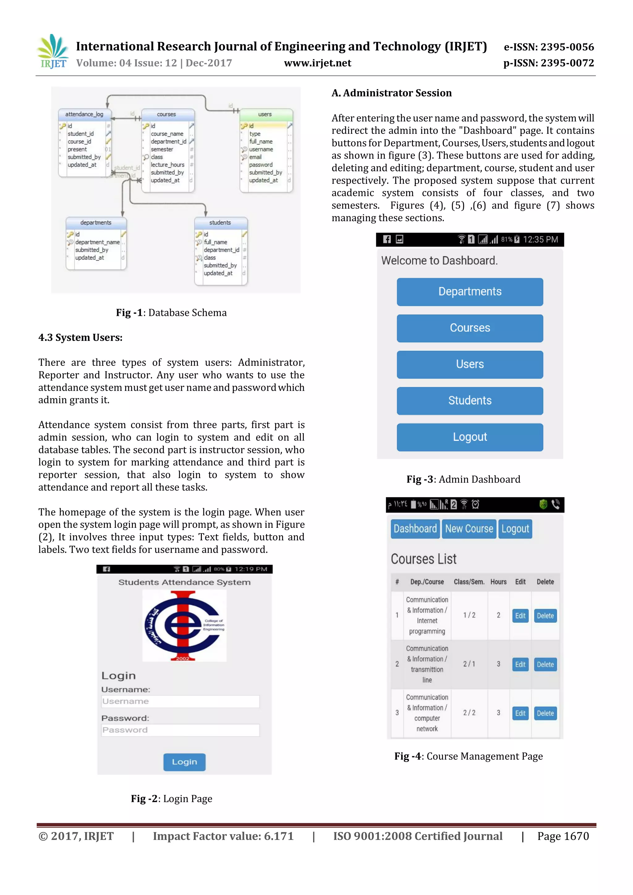 Android -based Smart Student Attendance System | PDF