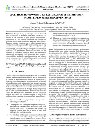 A Critical Review on Soil Stabilization using Different Industrial ...
